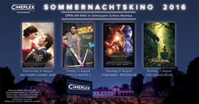 Cineplex: Open-Air-Sommernachtskino im Schlosspark